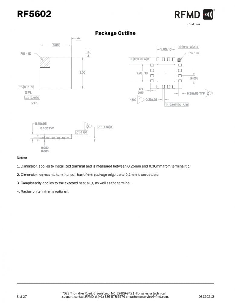 RF5602 datasheet page 8