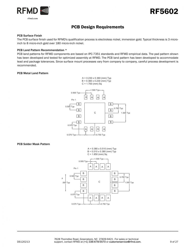 RF5602 datasheet page 9
