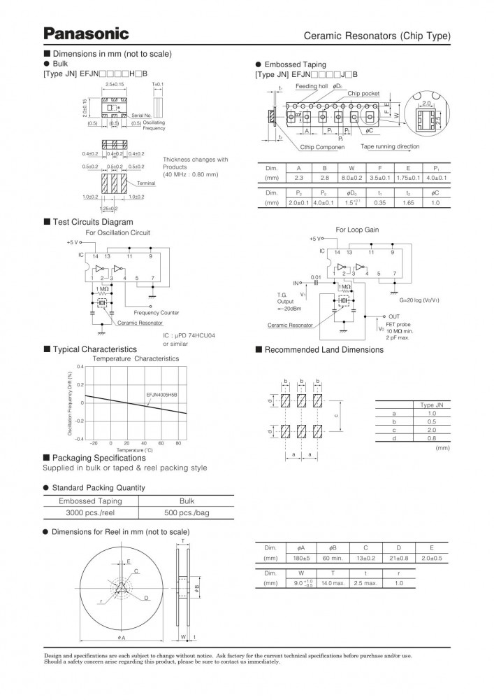 Panasonic EFJ-N4005J5B datasheet page 2