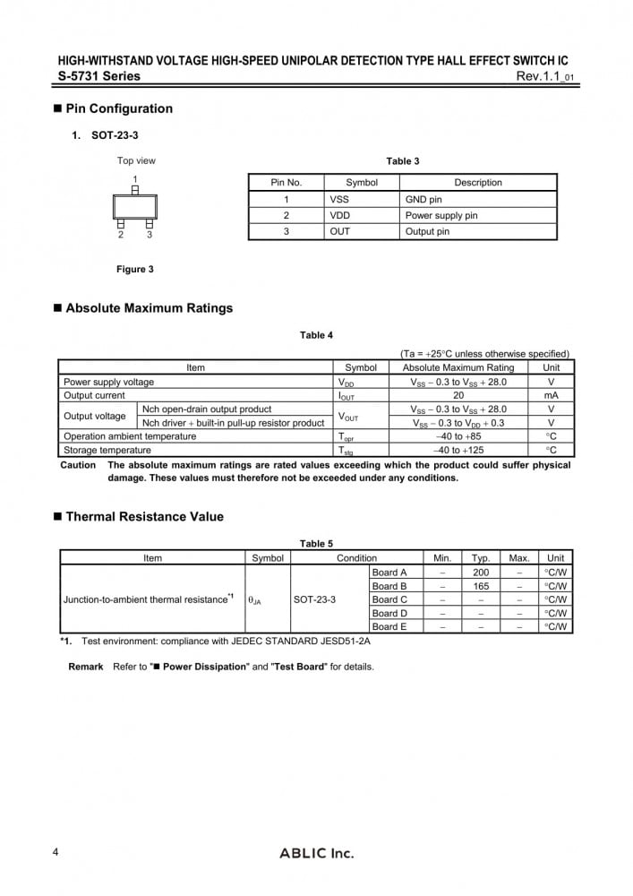 S-5731NSL2-M3T2U datasheet page 4