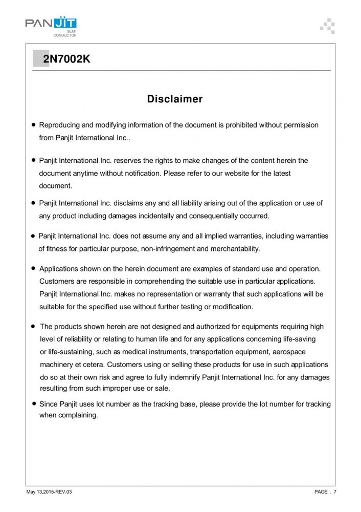 2N7002K datasheet page 7