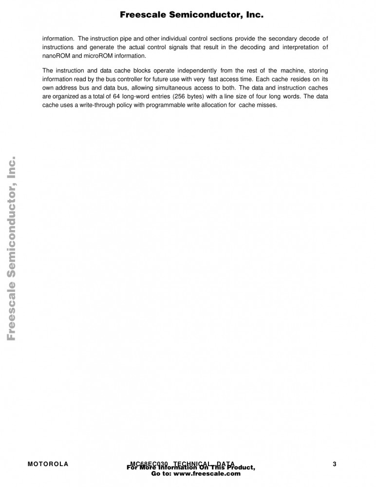 MC68EC030 technical document page 3