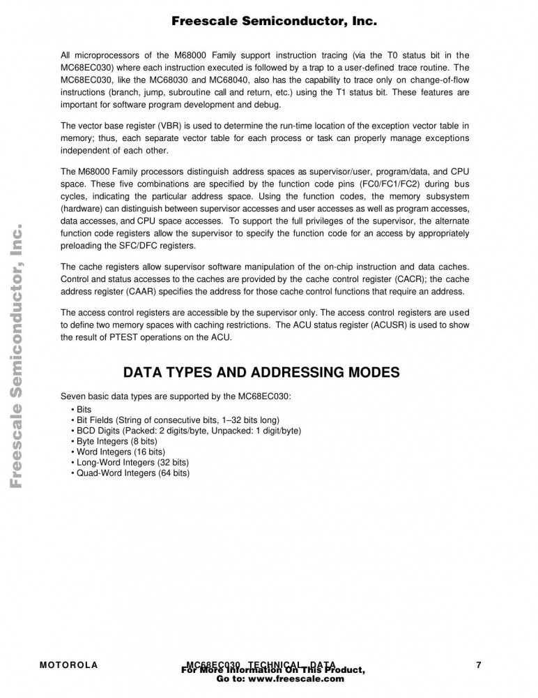 MC68EC030 technical document page 7