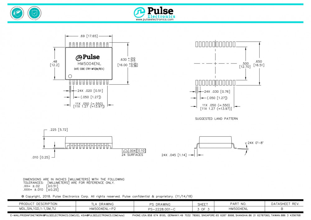 HM5004ENLT datasheet page 3