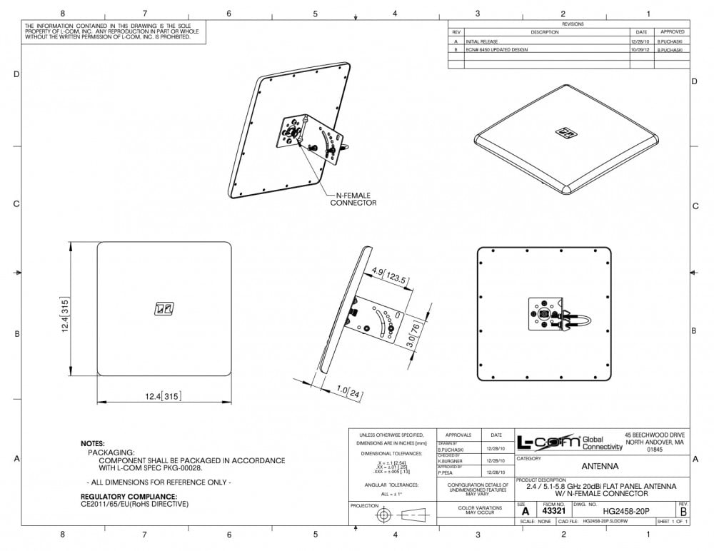 HG2458-20P technical document preview