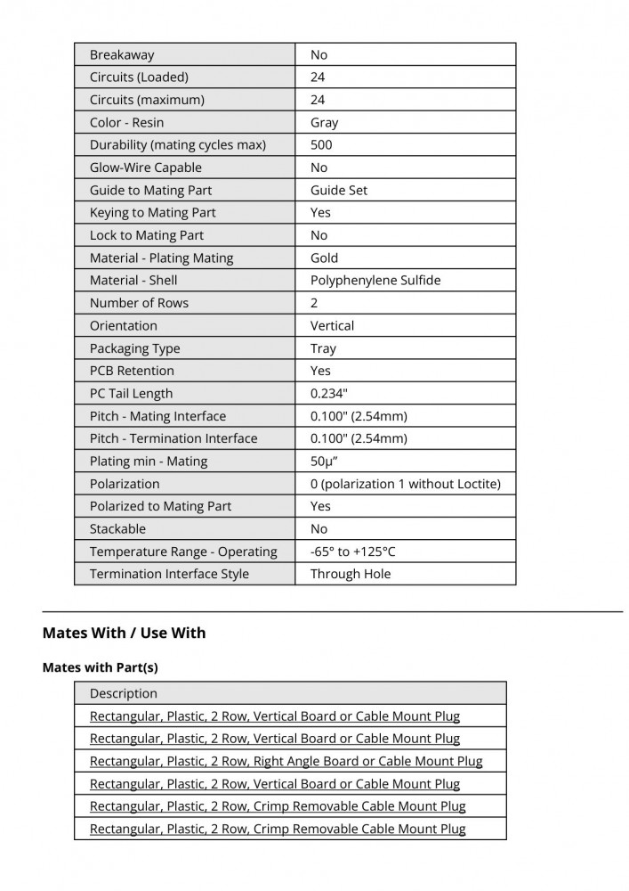 WTB24SAD15SY0 technical document, page 2