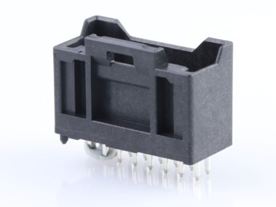2.00mm Pitch, iGrid PCB Header, Dual Row, Vertical, Through Hole, Matte Tin (Sn) Plating, Positive Lock, 16 Circuits, Tray, 3.20mm PC Tail Length, Black, with PCB Locator for sale