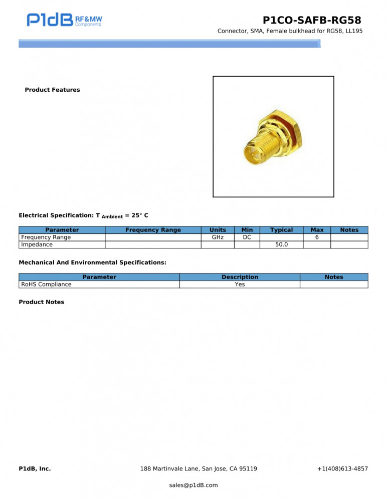 P1CO-SAFB-RG58 product document preview