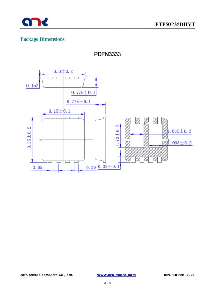 FTF50P35DHVT datasheet page 3
