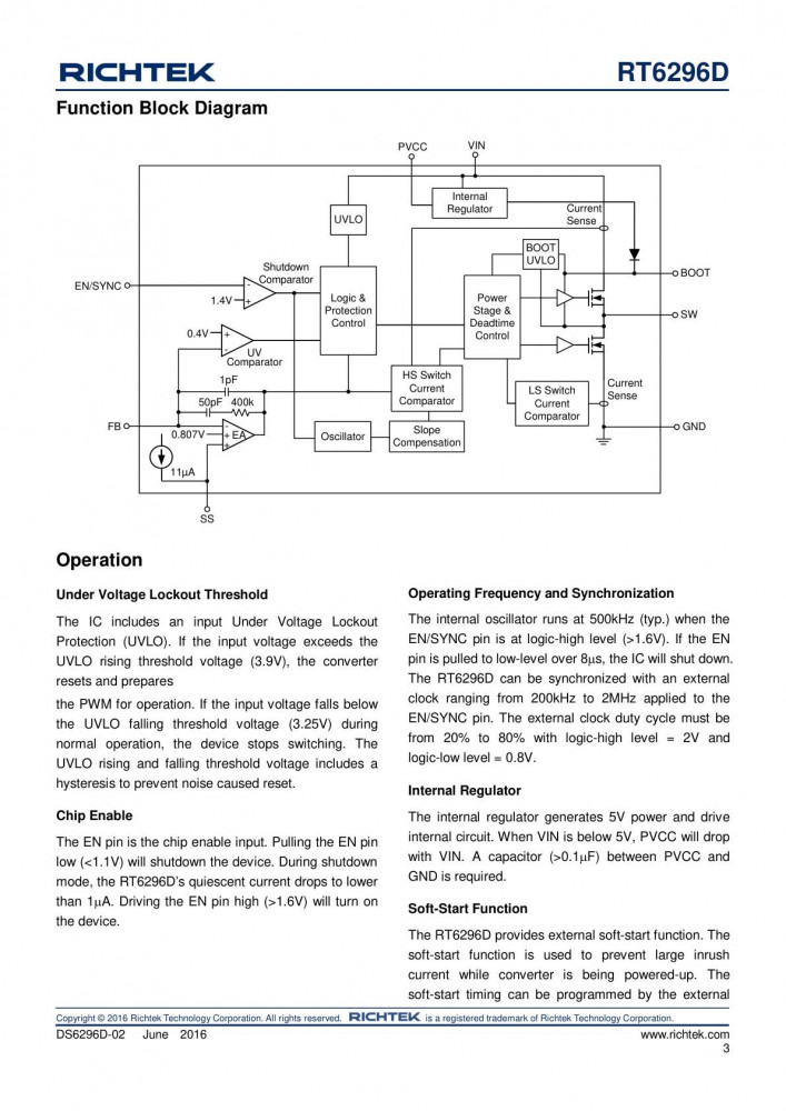 RT6296D datasheet page 3