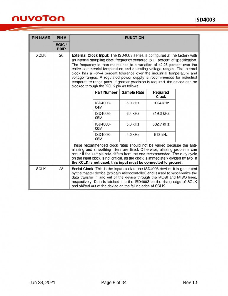 ISD4003 datasheet page 8