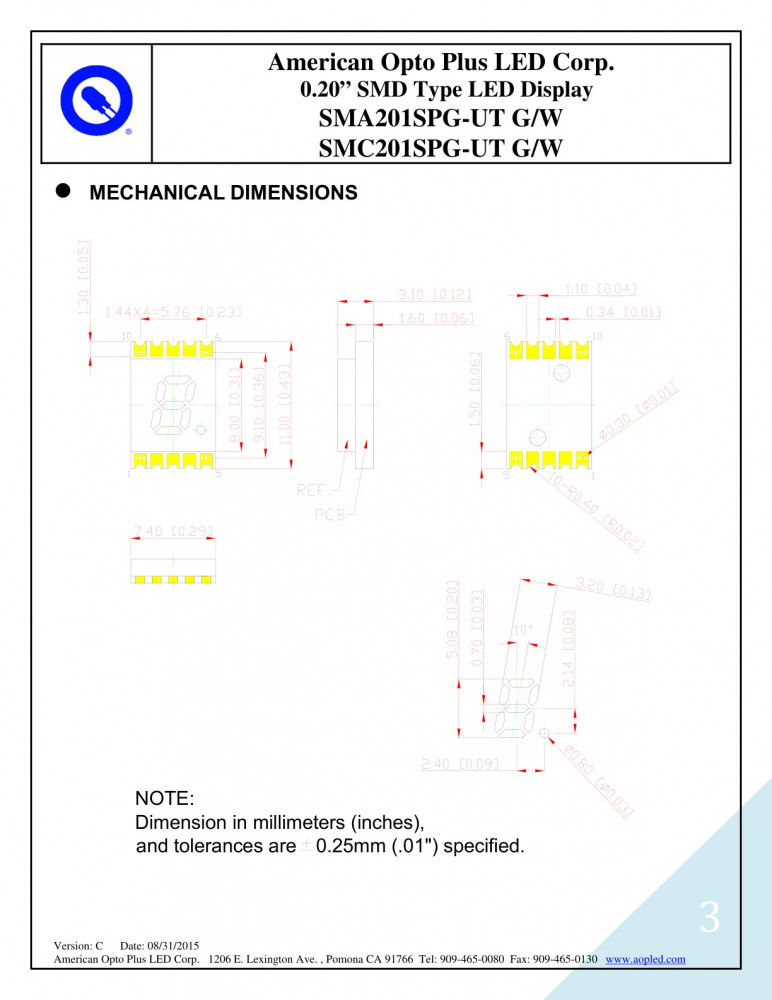 SMC201SPG-UT G/W datasheet page 3