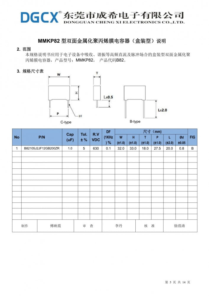DGCX specification document page 5