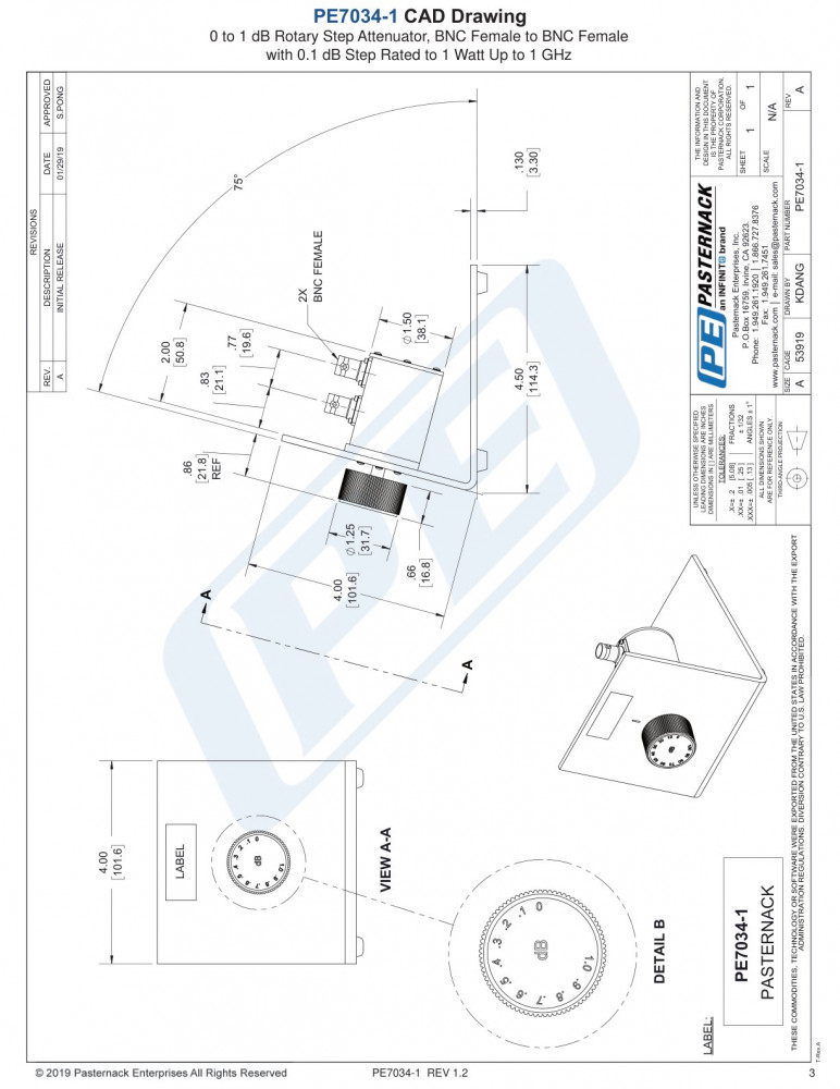 PE7034-1 technical document page 3