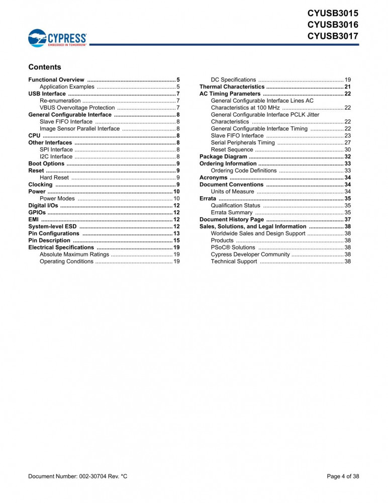 CYUSB3015-BZXI document page 5