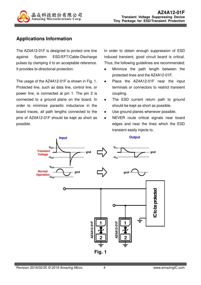 AZ4A12-01F datasheet page 4