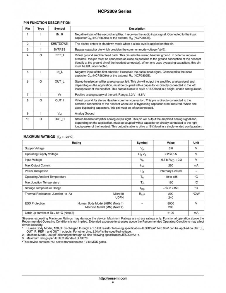 NCP2809BGEVB technical document page 4