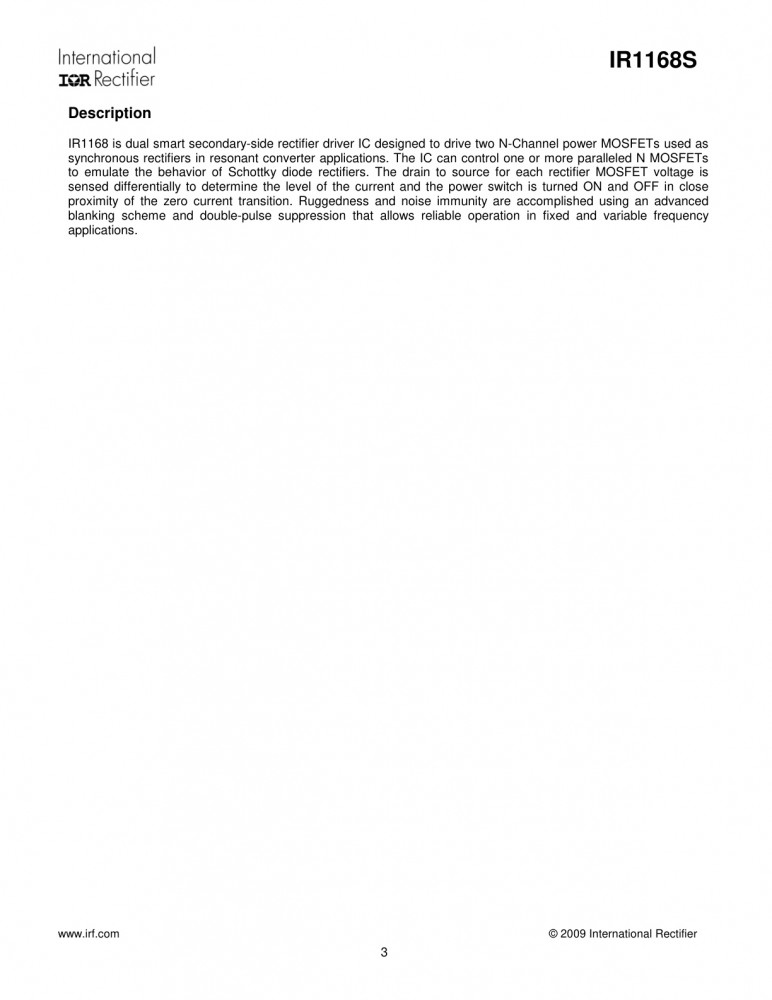 IR1168 datasheet page 3