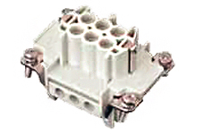 Heavy-Duty Screw Terminal Insert, Female, 6-Pole, 16A, Numbered 1-6, with  Wire Protection, Silver (Ag) Plated Contacts, Size 6B «44x27» for sale