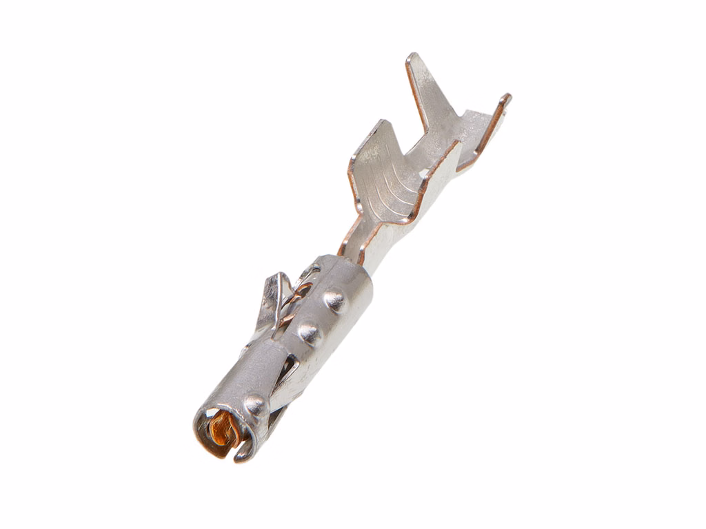 0.635mm CMC CP Female Terminal, HP Version, Tin Plated with Selective 1.27µm Gold in Contact Area, for Square 0.6mm x 0.6mm Pins, Wire Size 0.50mm² for sale