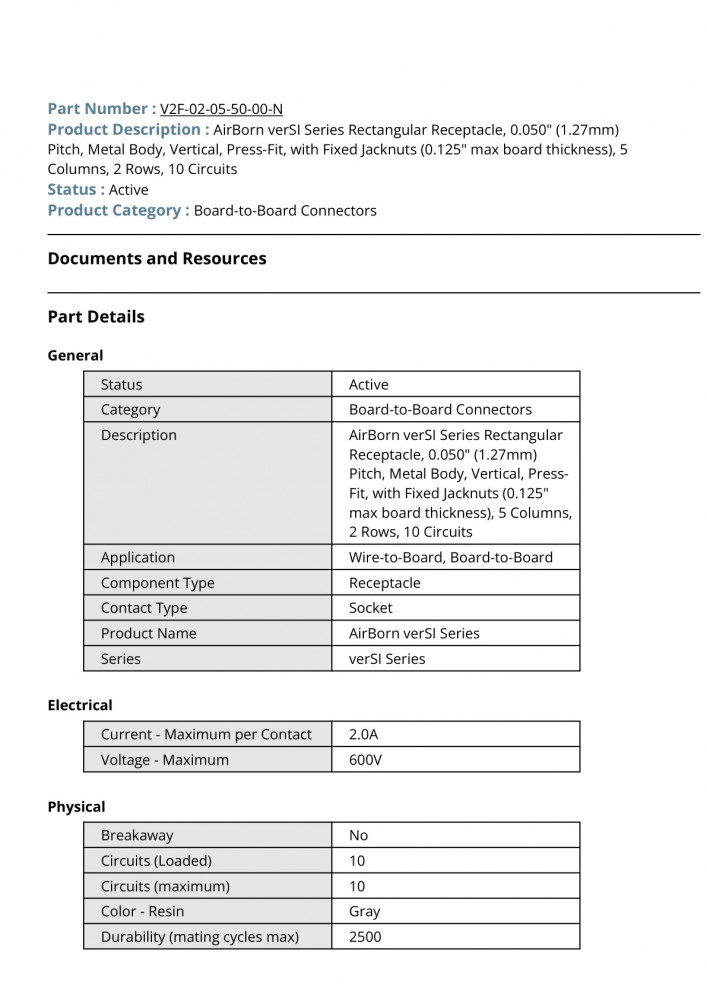 V2F-02-05-50-00-N technical document page 1