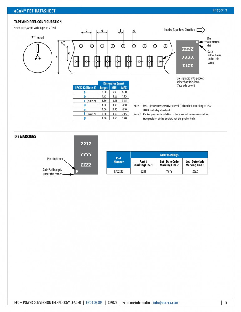 EPC2212 datasheet page 5