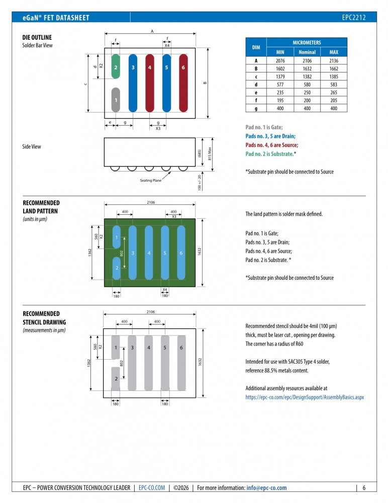 EPC2212 datasheet page 6