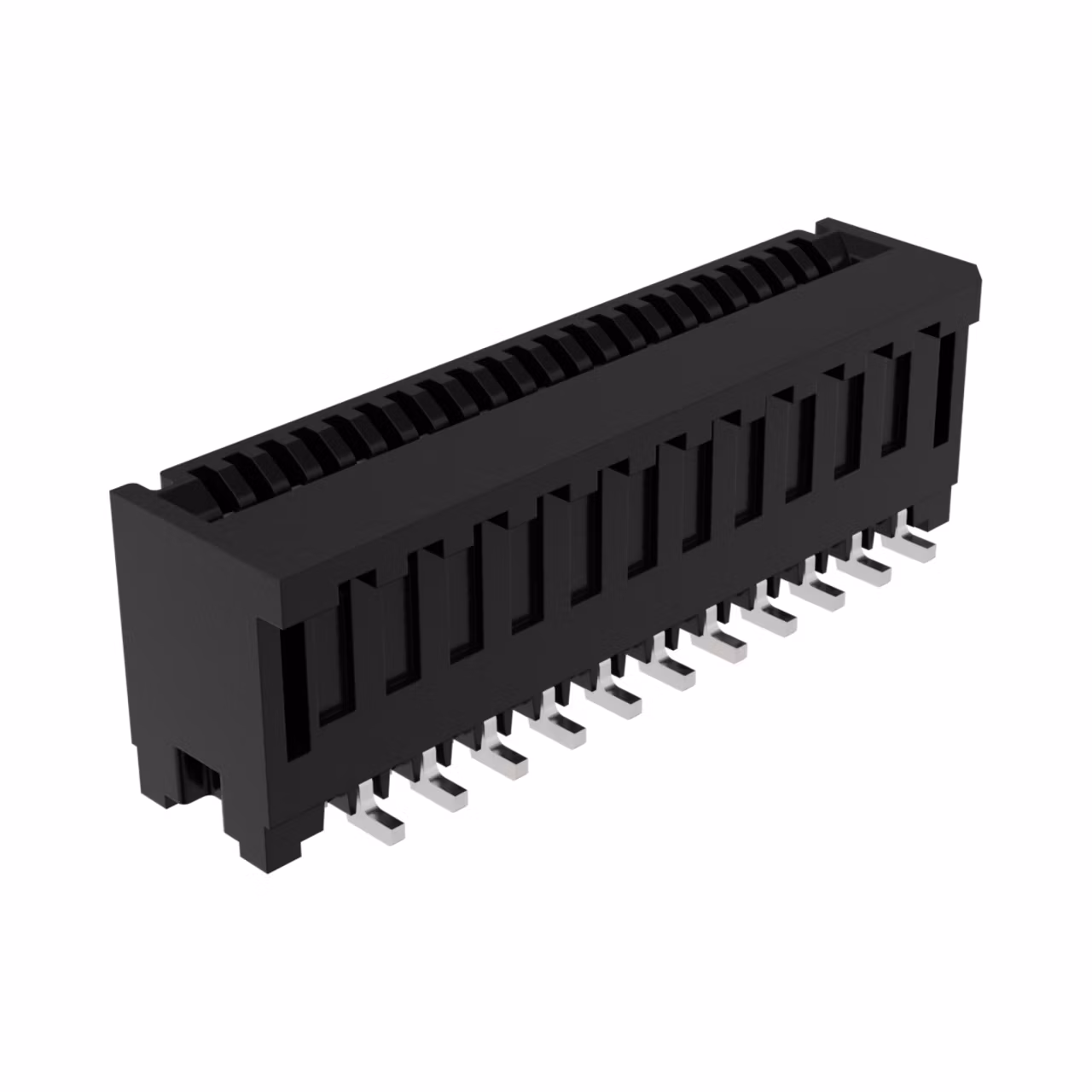 Easy-On FFC/FPC Connector, 0.50mm Pitch, Surface Mount, Vertical, Non-ZIF, Standard Footprint, Tin Bismuth Plating, Short Terminal Type, Black, 22 Circuits for sale
