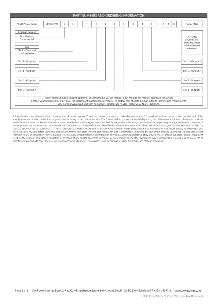NEVO+1200S technical document page 6