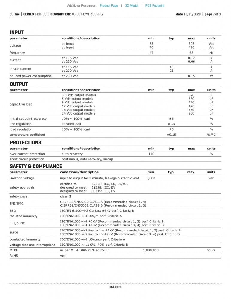 PBO-3C-9 datasheet page 2