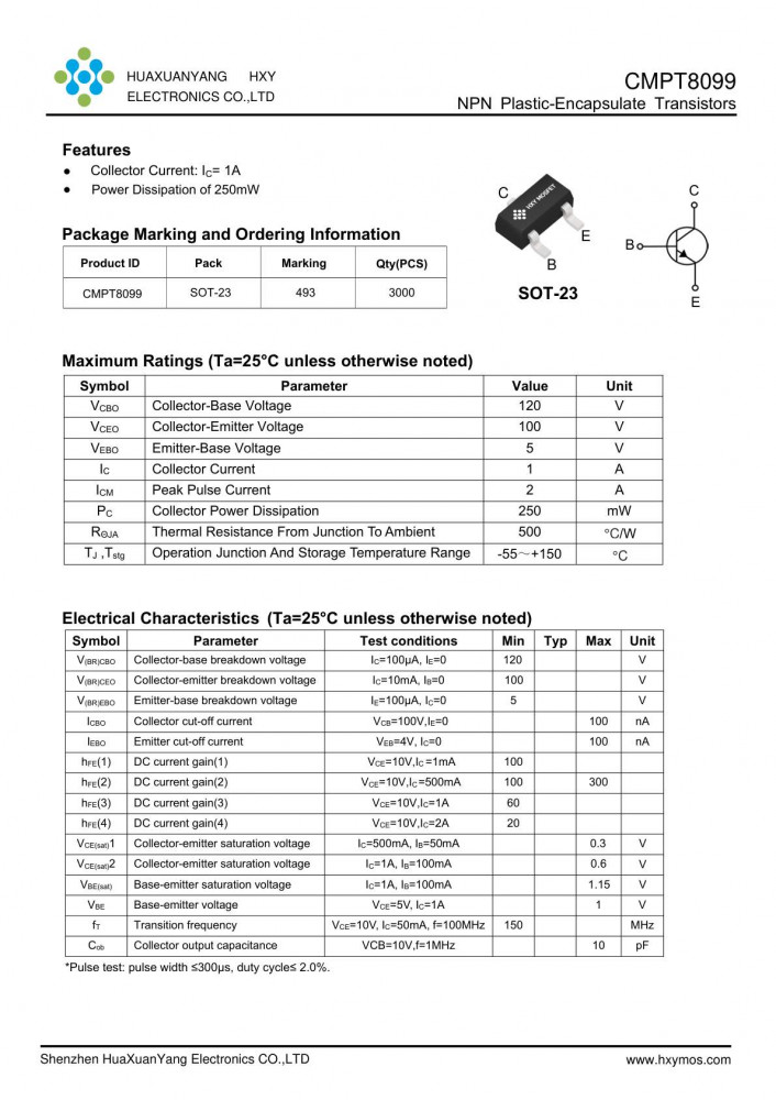 CMPT8099-HXY datasheet page 1