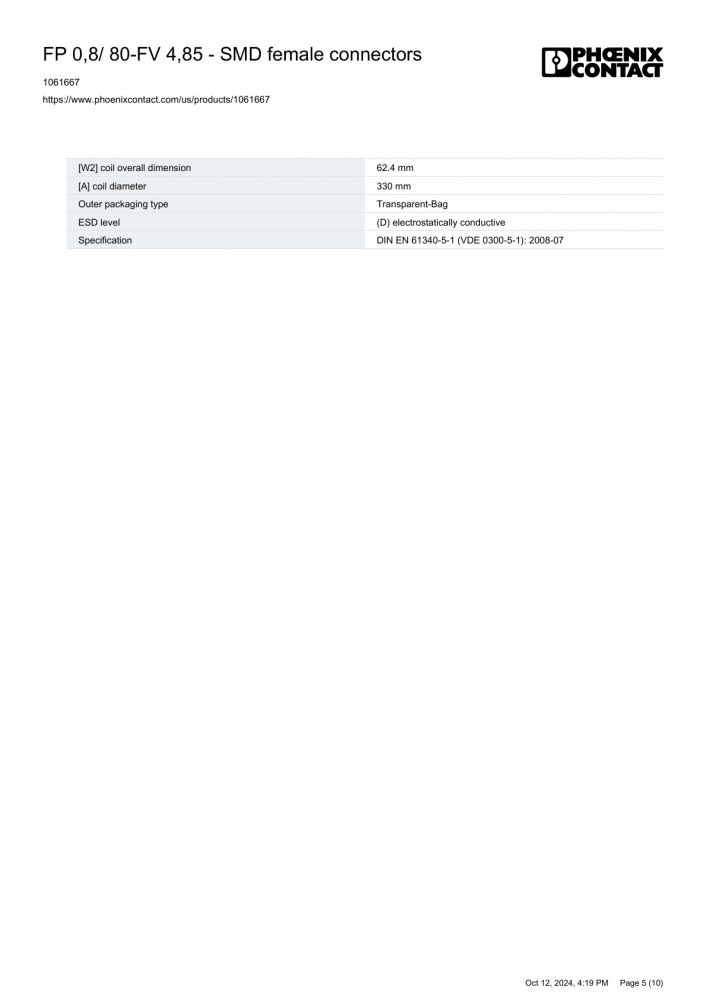 Phoenix Contact 1061667 technical document page 5