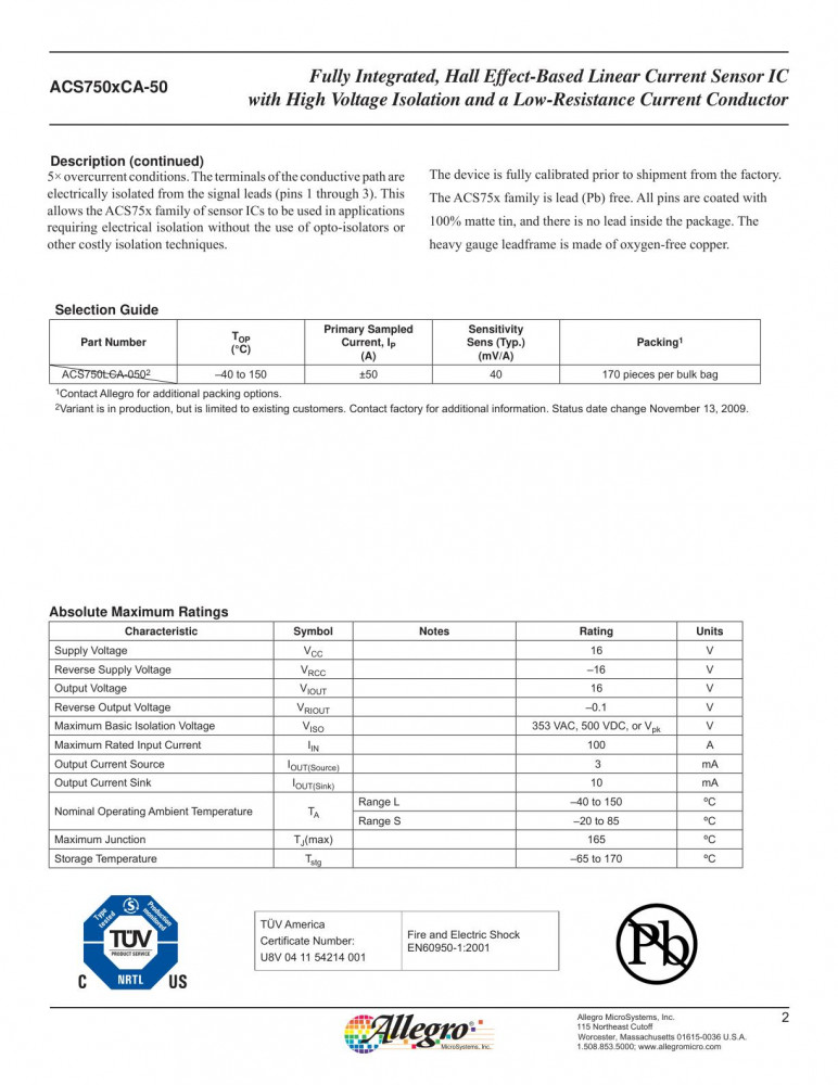 ACS750SCA-050 datasheet page 3