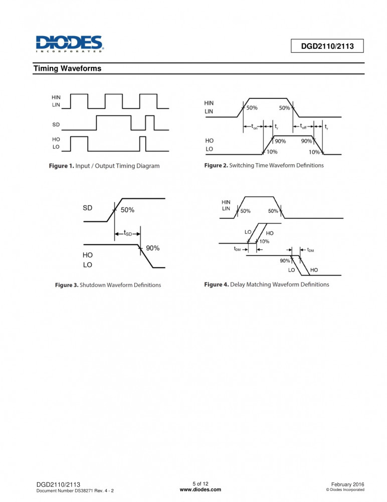 DGD2110S16-13 datasheet page 5