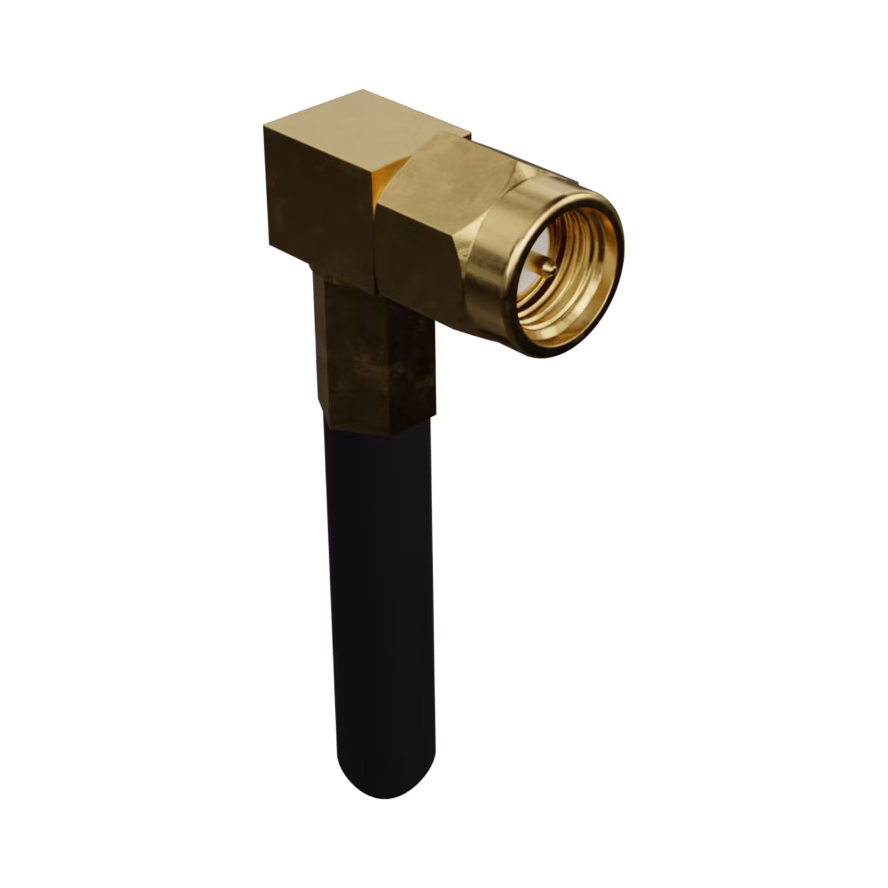 SMA Plug, Right-Angle, Crimp, RG-142, RG-223, and RG-55 Cable, Crimp, Brass Body, Gold (Au) Plated, 50 Ohms for sale