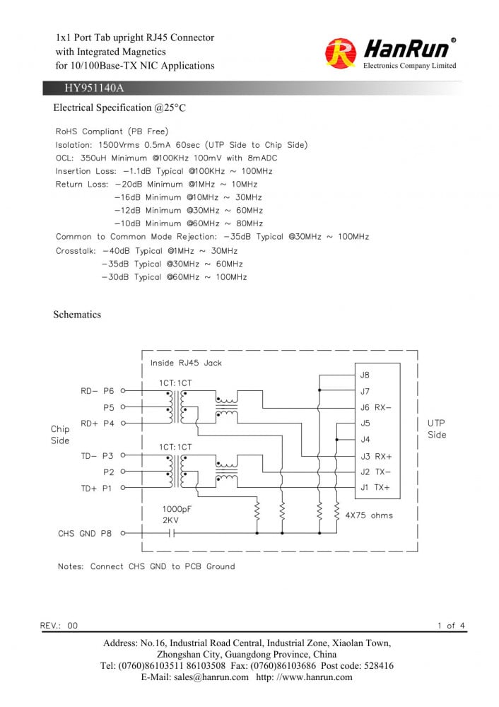 HY951140A technical document page 1
