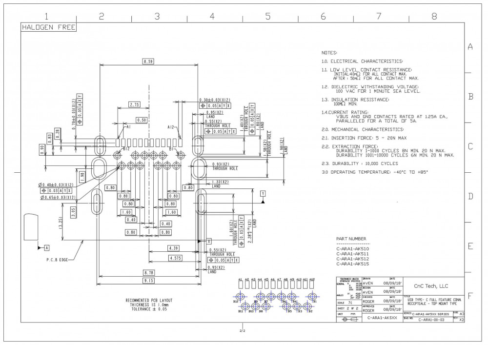 CNC Tech C-ARA1-AK512 technical drawing page 2