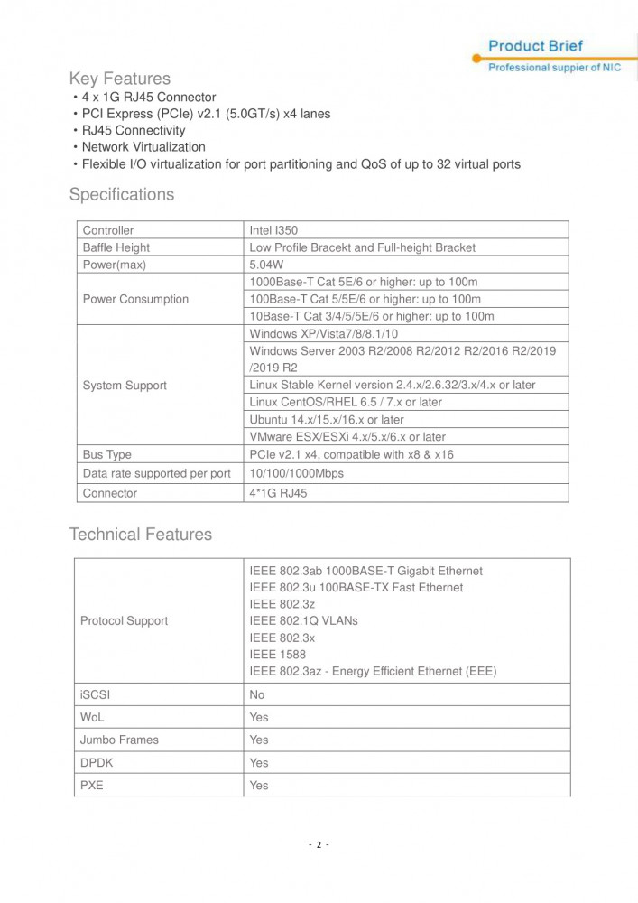 Product document page 2