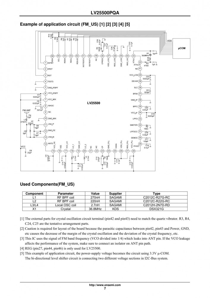 LV25500PQA datasheet page 7