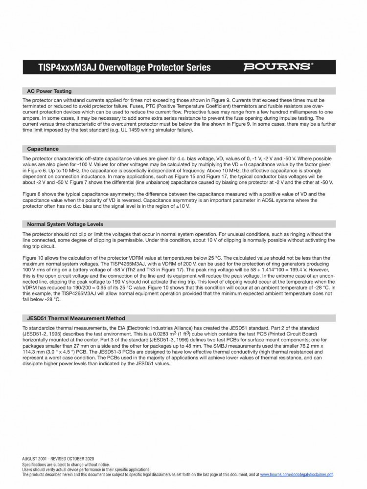 BOURNS TISP4145M3AJR-S datasheet page 10