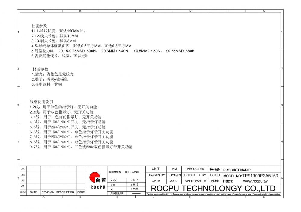 TP91909P2A5150 harness specification page 5