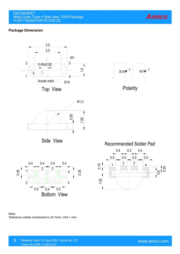 Amicc datasheet page 9