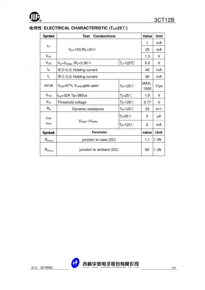 3CT12B datasheet page 3