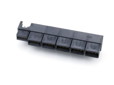 EXTreme LPHPower Receptacle Header, Right-Angle, 10 Power Contacts, 16 Signal Contacts, Select Gold (Au) Plating, for 3.18mm Thick PC Board