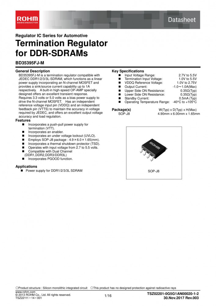 BD35395FJ-ME2 datasheet page 1