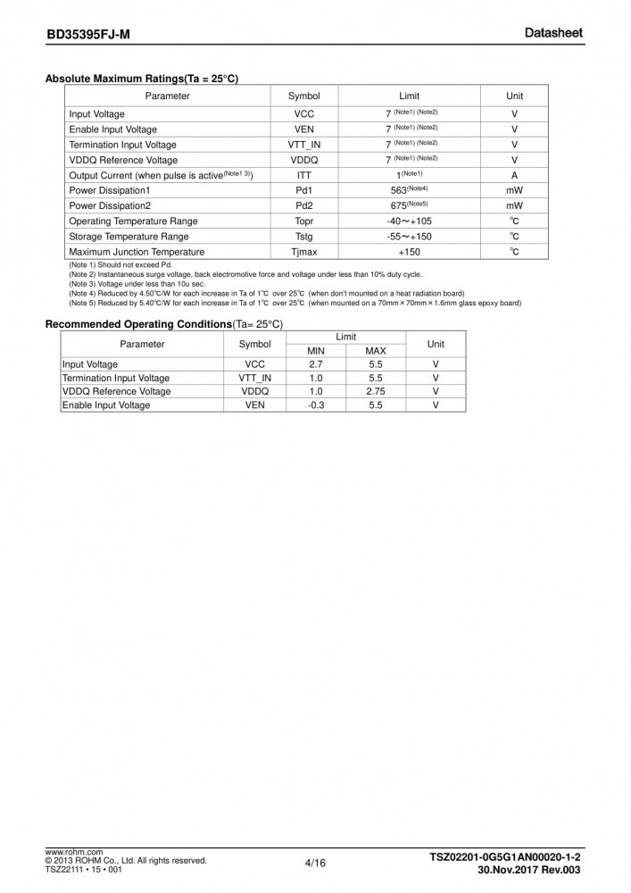 BD35395FJ-ME2 datasheet page 4