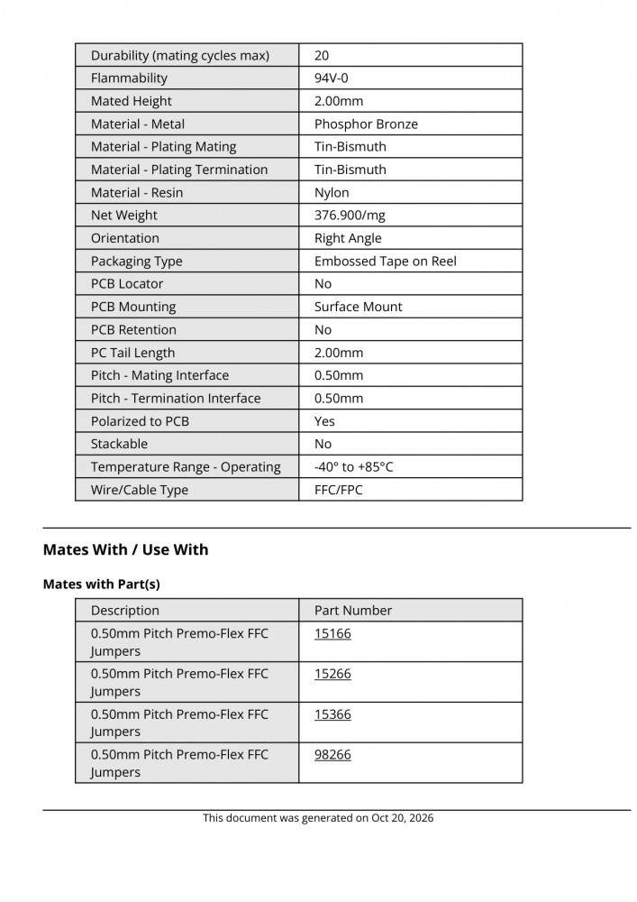 MOLEX 541043296 technical document preview, page 3