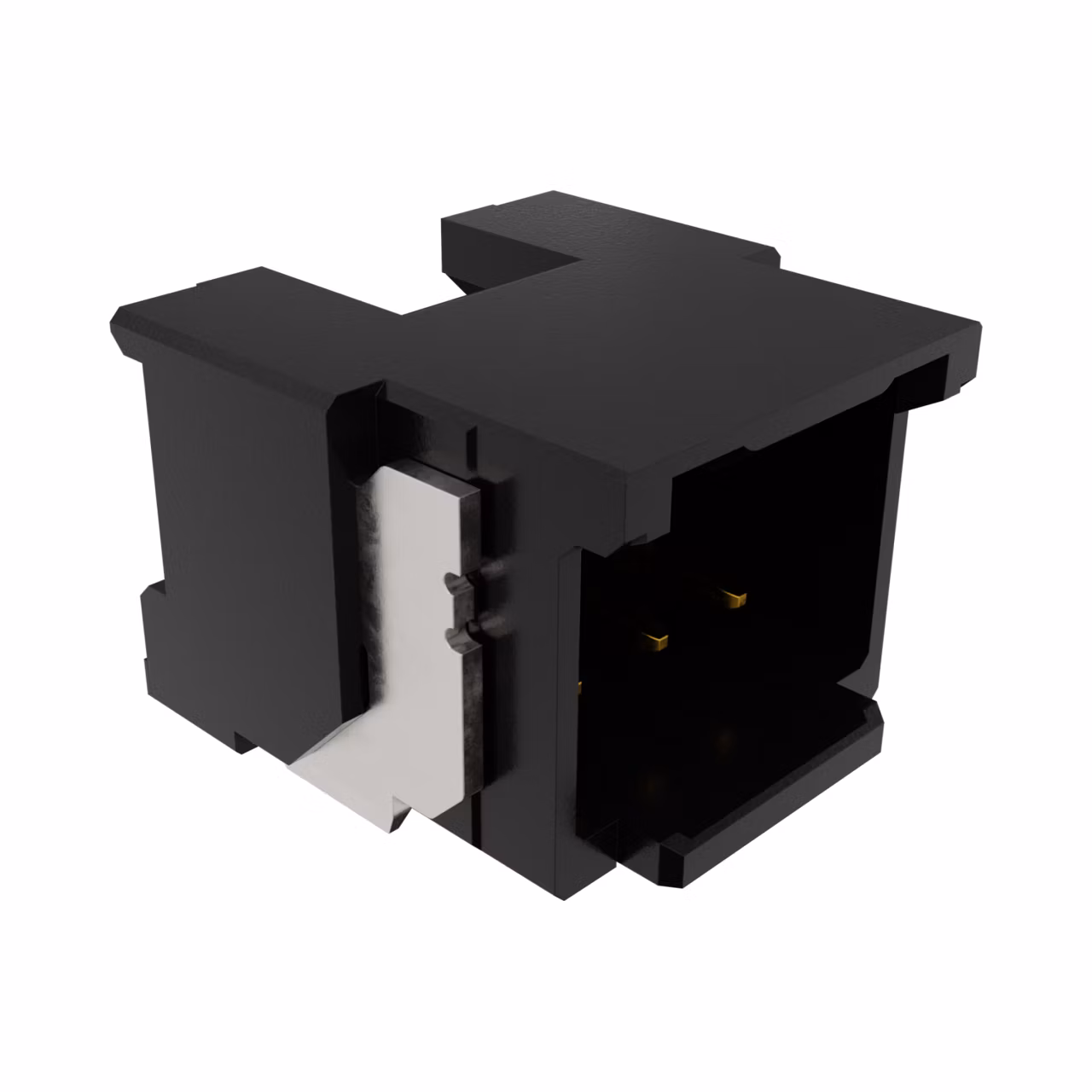 Micro-One Wire-to-Board Header, Right-Angle, 2.00mm Pitch, Single Row, Glow-Wire Capable, Surface Mount, 3 Circuits, Gold Plating, Black for sale
