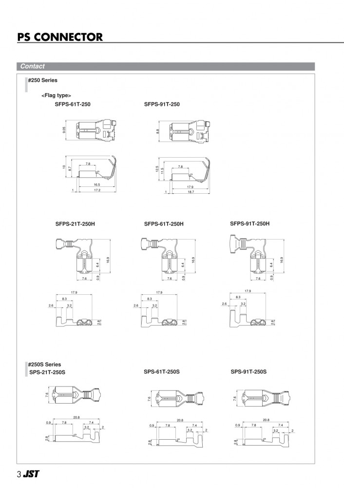 JST PS connector catalog page 3