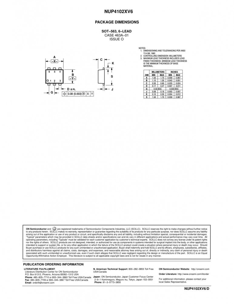 NUP4102XV6T1G datasheet page 3